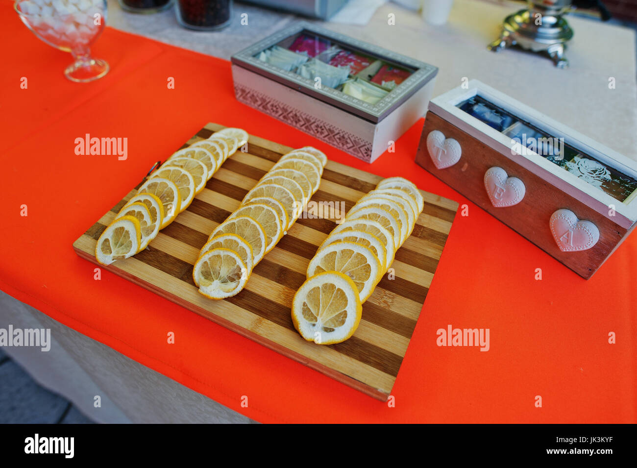 Amazingly-looking delicious dishes on wedding banquet Stock Photo - Alamy