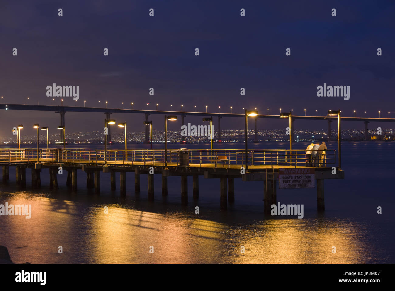 USA, California, San Diego, Coronado Bridge from Embarcadero Park ...