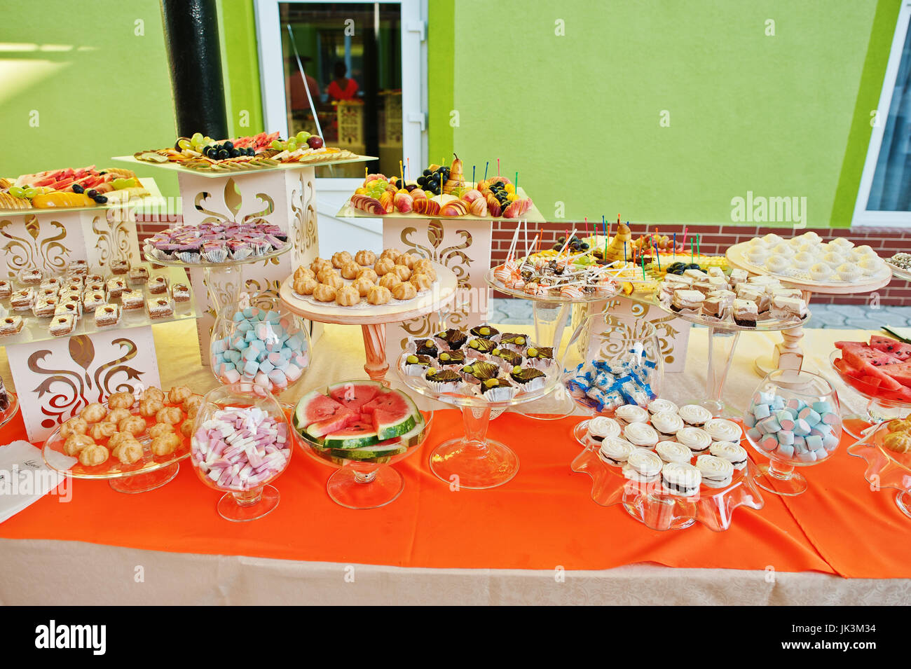 Amazingly-looking delicious dishes on wedding banquet Stock Photo - Alamy