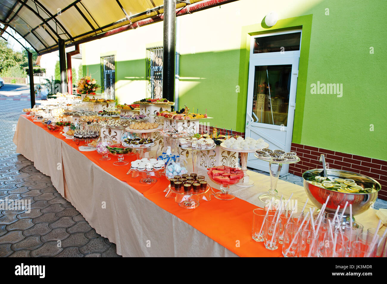 Amazingly-looking delicious dishes on wedding banquet Stock Photo - Alamy