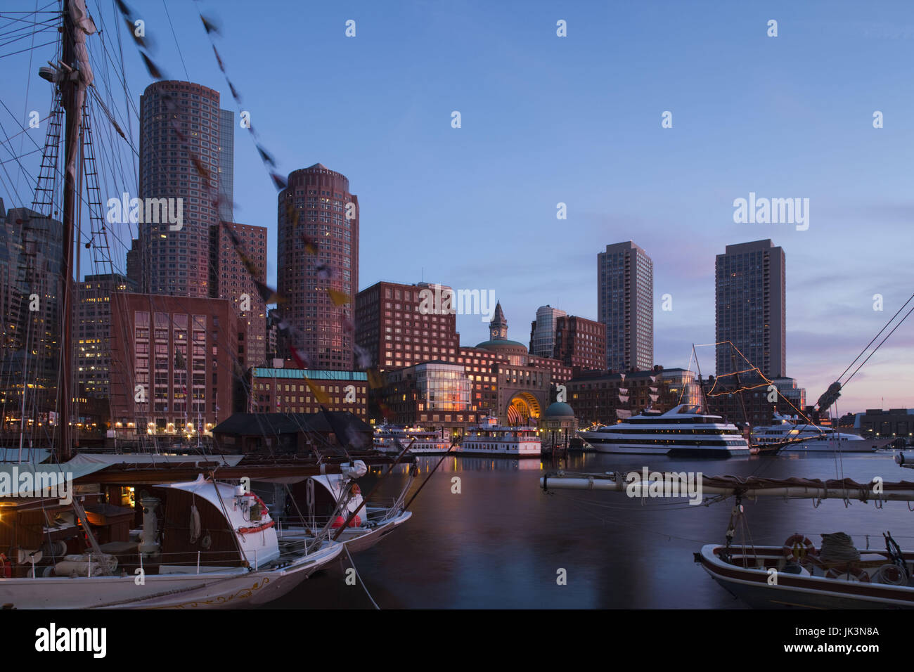 USA,Massachusetts, Boston, Rowes Wharf, dawn Stock Photo - Alamy