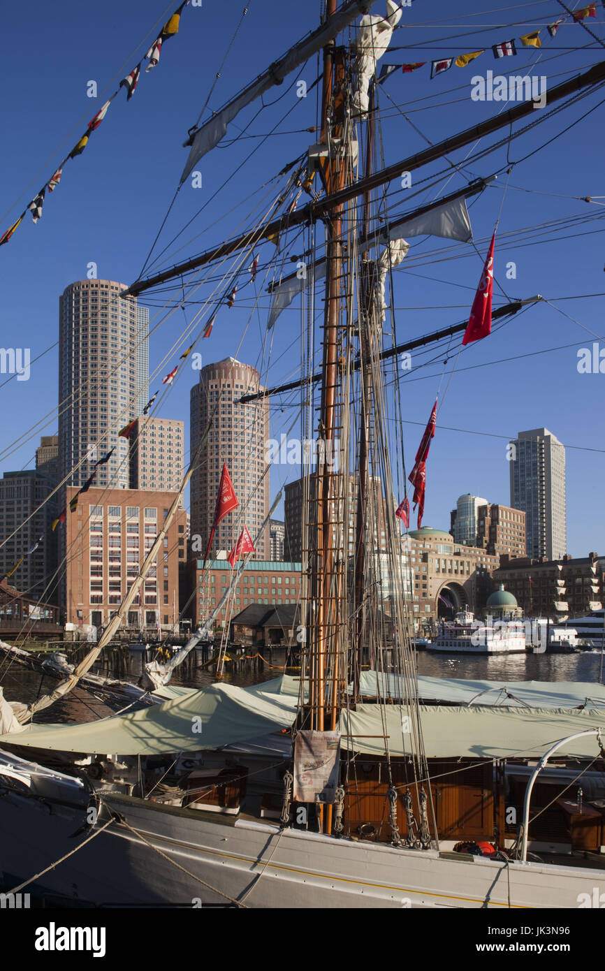 USA,Massachusetts, Boston, Sail Boston Tall Ships Festival, Rowes Wharf ...