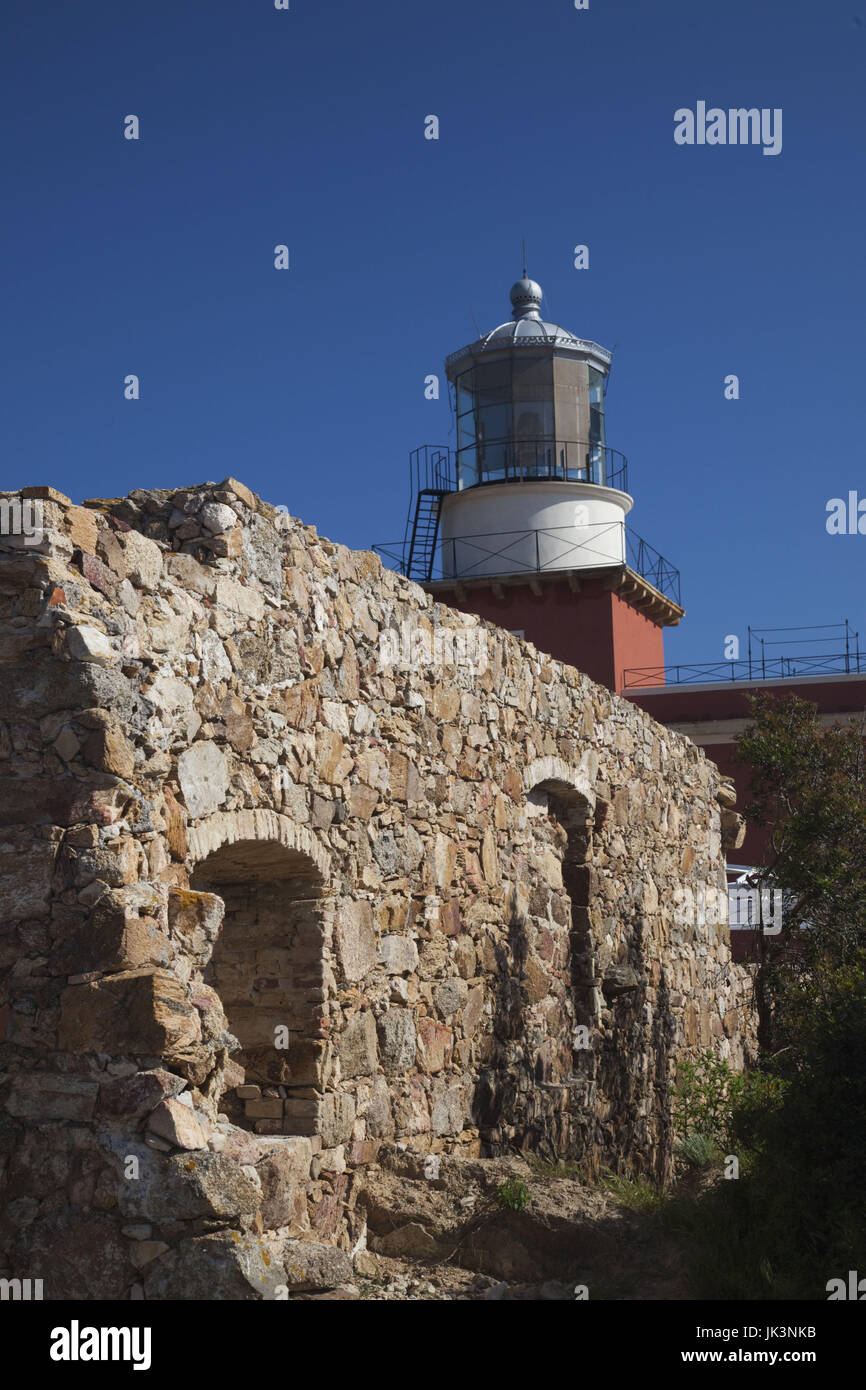 Italy, Sardinia, Southwest Sardinia, Capo Spartivento, lighthouse Stock ...