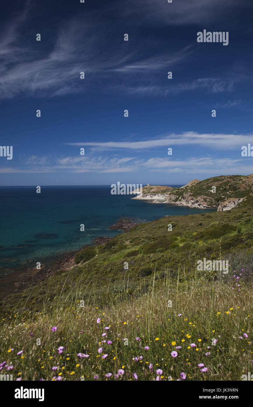 Italy, Sardinia, Western Sardinia, Bosa area, seascape by Capo Marargiu ...