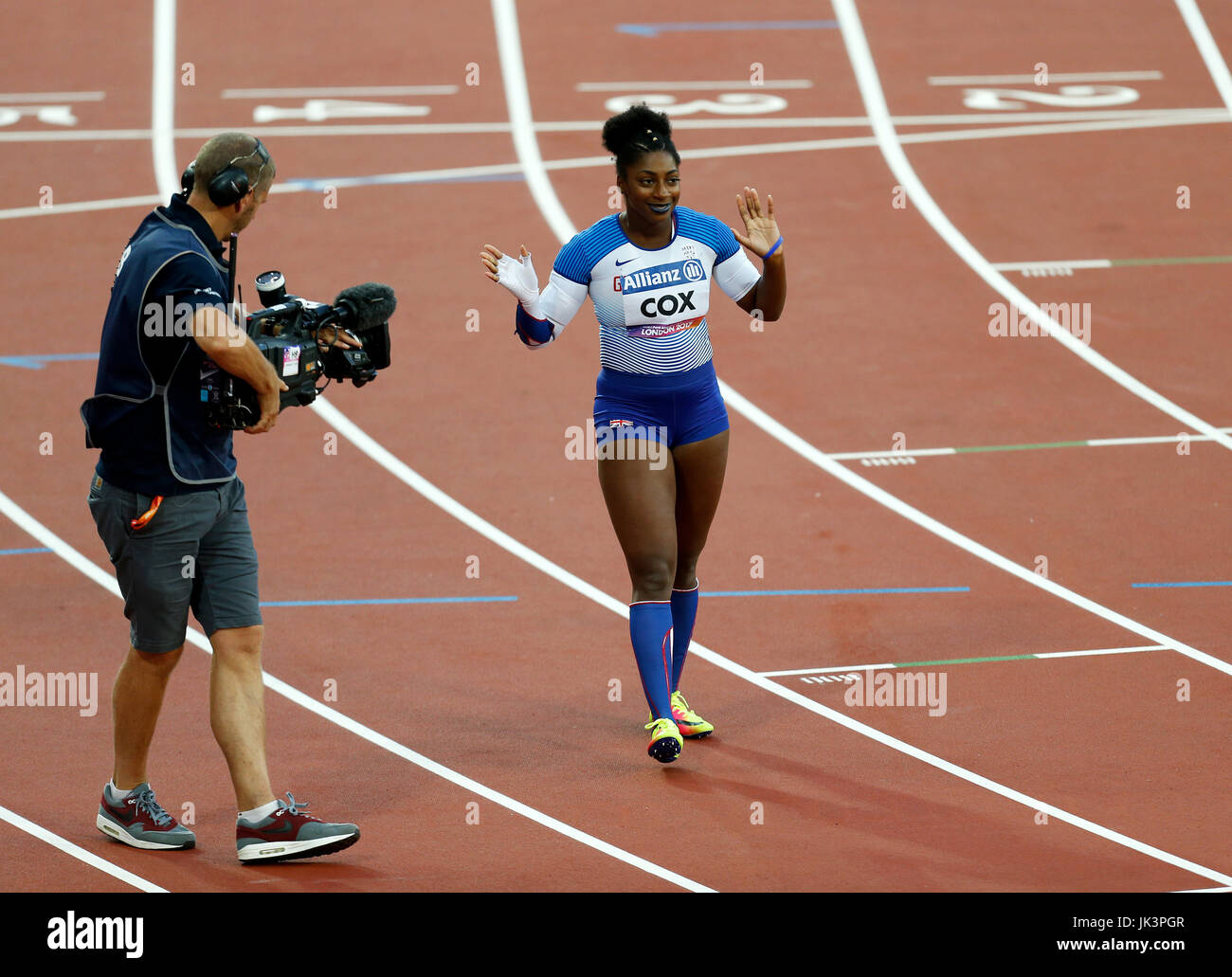Great Britain's Kadeena Cox after winning the Women's 400m T38 Final ...