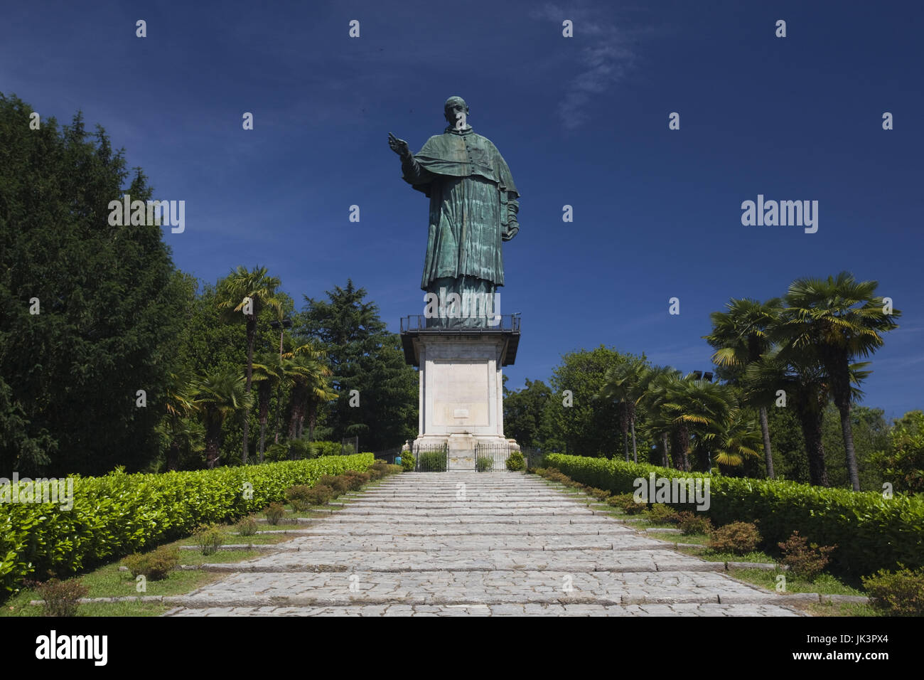 Italy, Piedmont, Lake Maggiore, Arona, Colosso di San Carlone, 35 meter ...