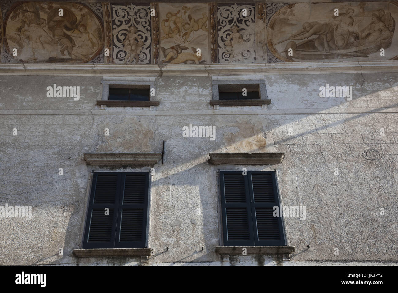 Italy, Piedmont, Lake Orta, Orta San Giulio, building detail Stock ...