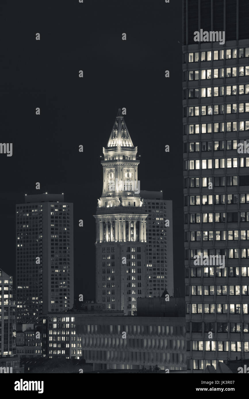 USA, Massachusetts, Boston, Boston Customs House Tower and Government ...