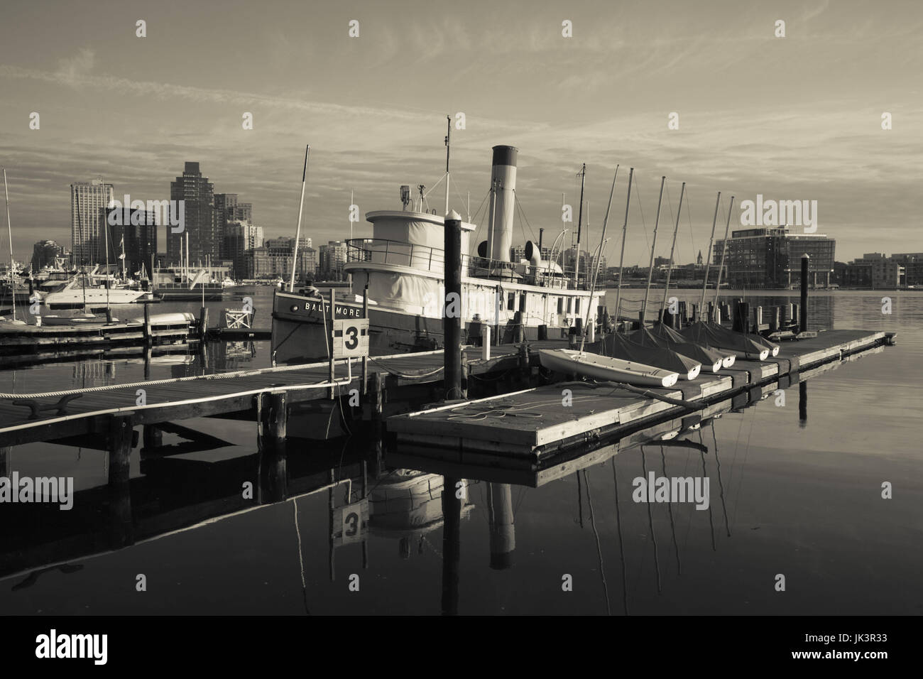 USA, Maryland, Baltimore, Baltimore Museum of Industry,old tugboat and ...
