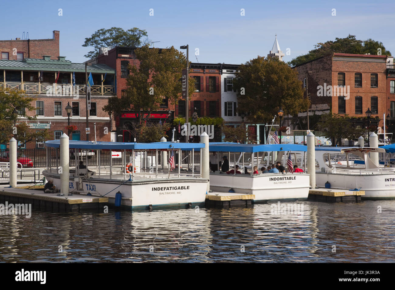 USA, Maryland, Baltimore, Fells Point, Inner Harbor ferries Stock Photo ...