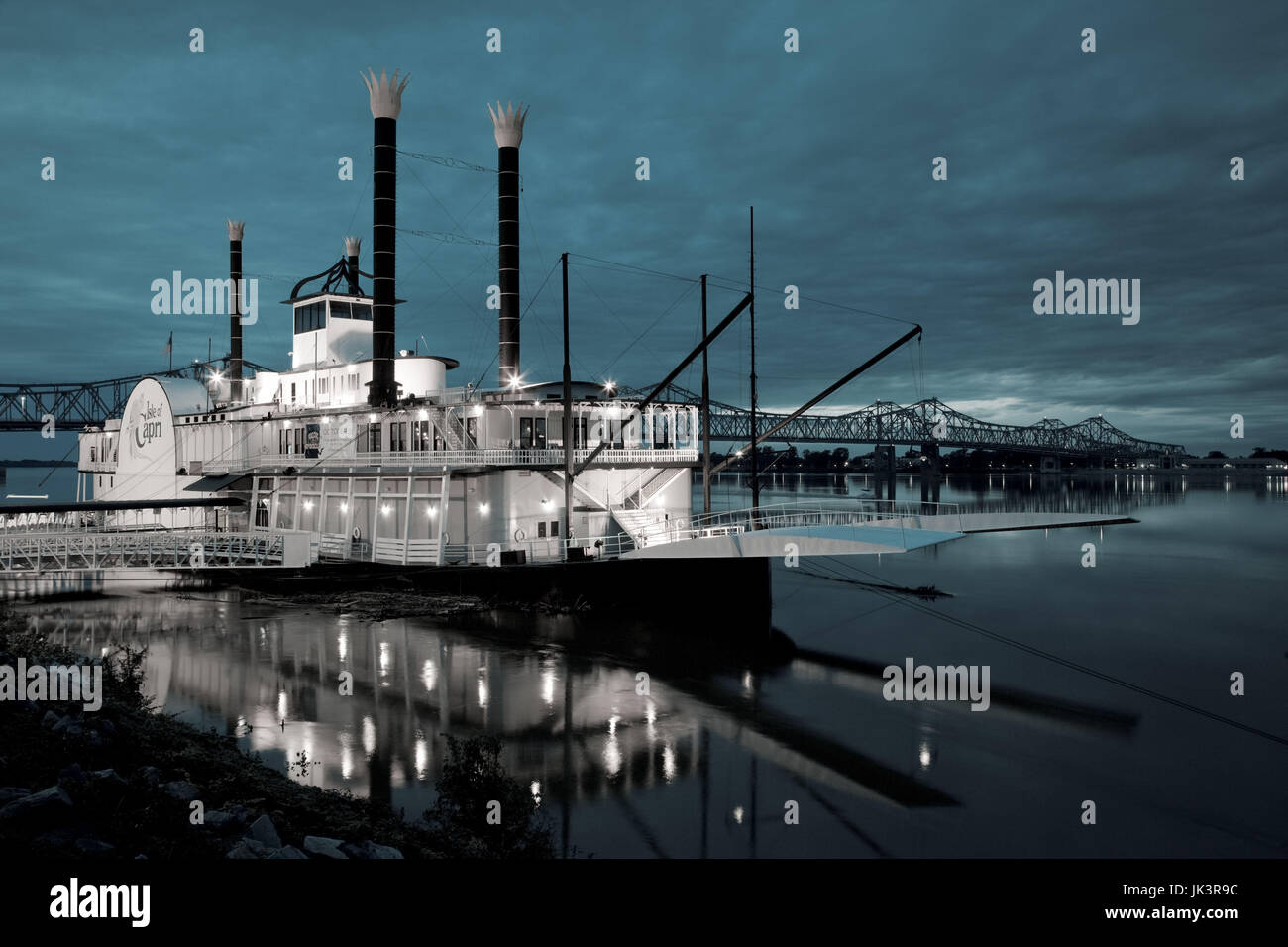 USA, Mississippi, Natchez, Isle of Capri Casino riverboat on ...