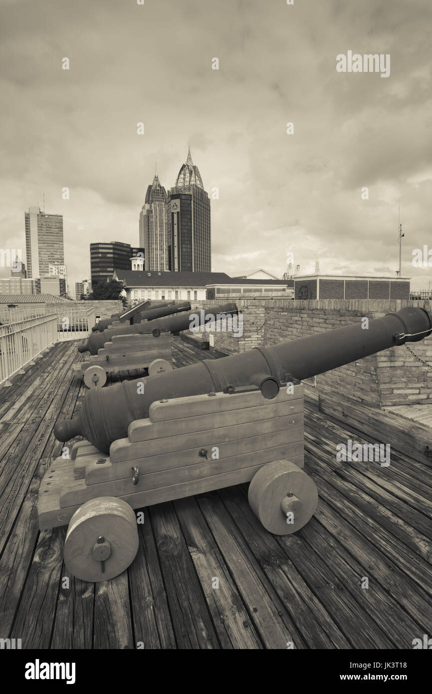 USA, Alabama, Mobile, Fort Conde, b.1711, and skyline Stock Photo - Alamy