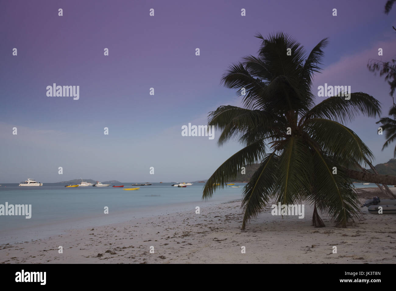 Seychelles, Praslin Island, Anse Volbert, beach sunset Stock Photo - Alamy