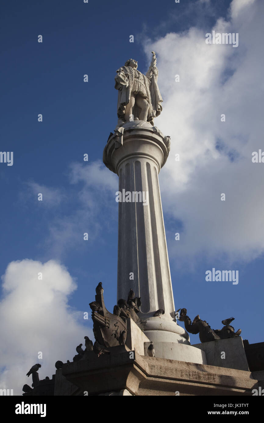 Puerto Rico, San Juan, Old San Juan, Plaza de Colon, statue of ...