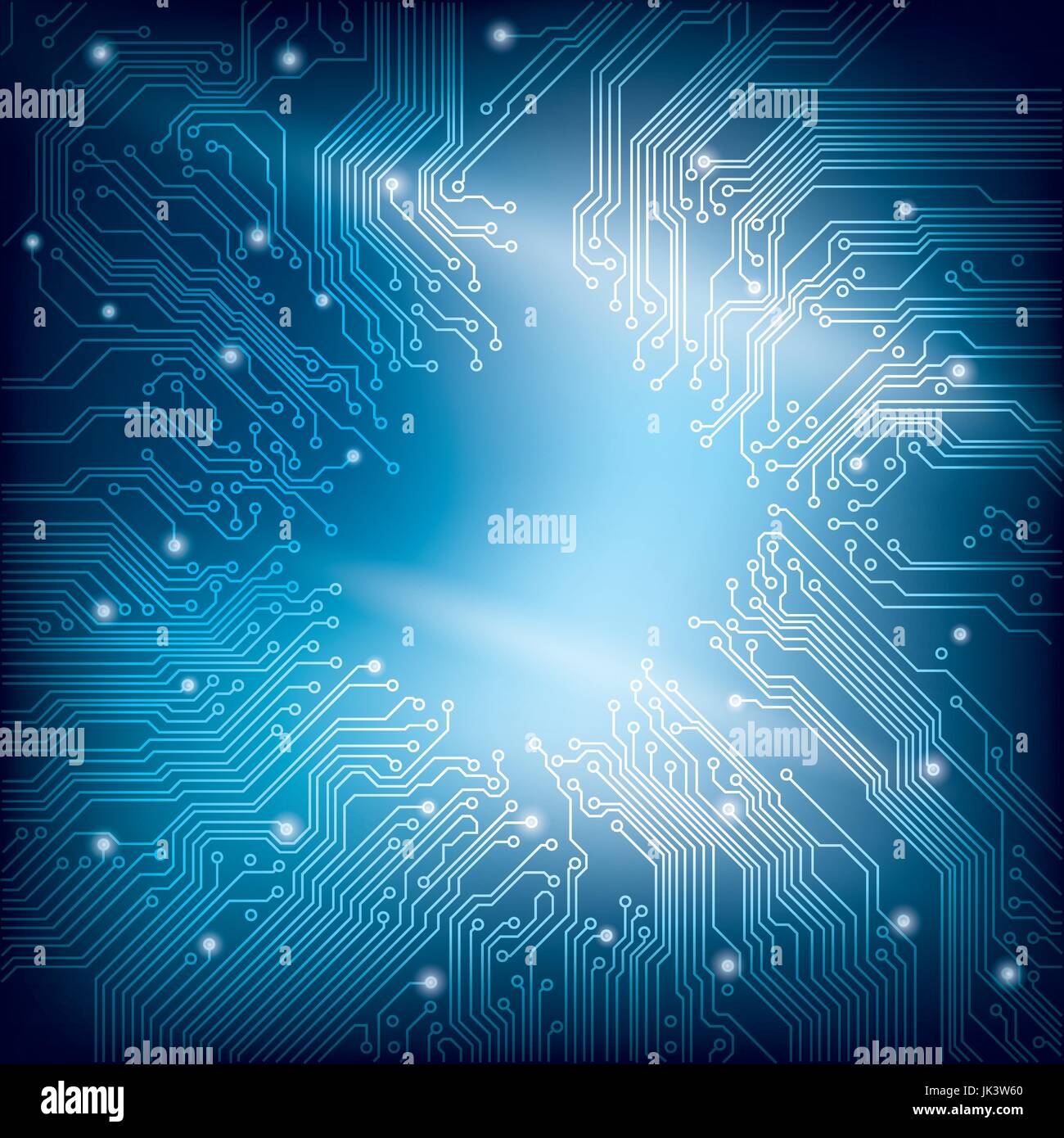 Circuit Board Vector Blue Background Stock Vector Image And Art Alamy