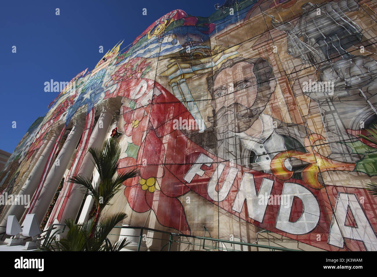 Puerto Rico, West Coast, Mayaguez, Plaza Colon, Teatro Yaguez theater ...