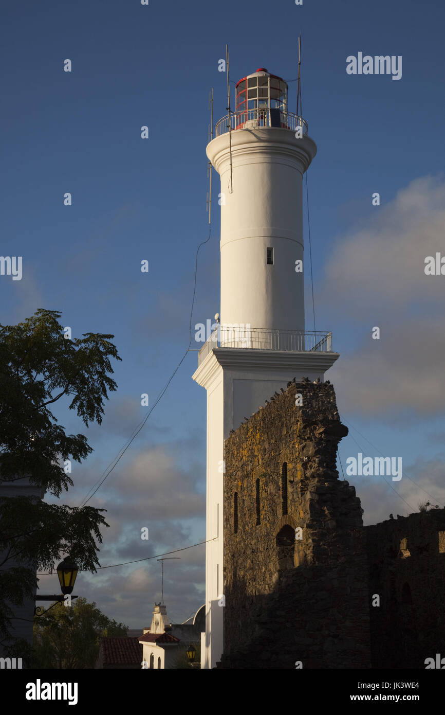 Uruguay, Colonia de Sacramento, town lighthouse, morning Stock Photo ...