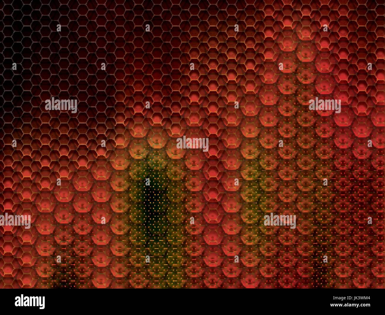 Rustic and worn metal background with large and small hexagons in ...