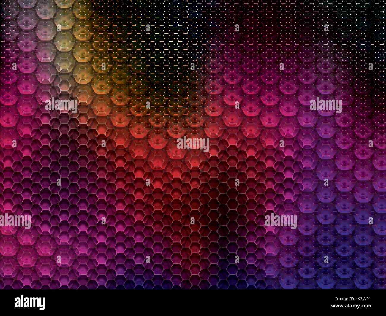 Rustic and worn metal background with large and small hexagons in ...