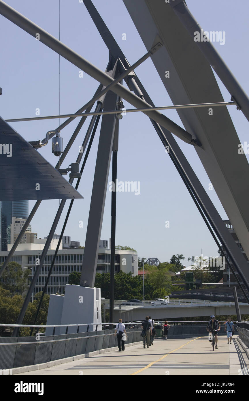 Goodwill pedestrian bridge over the brisbane river hi-res stock ...