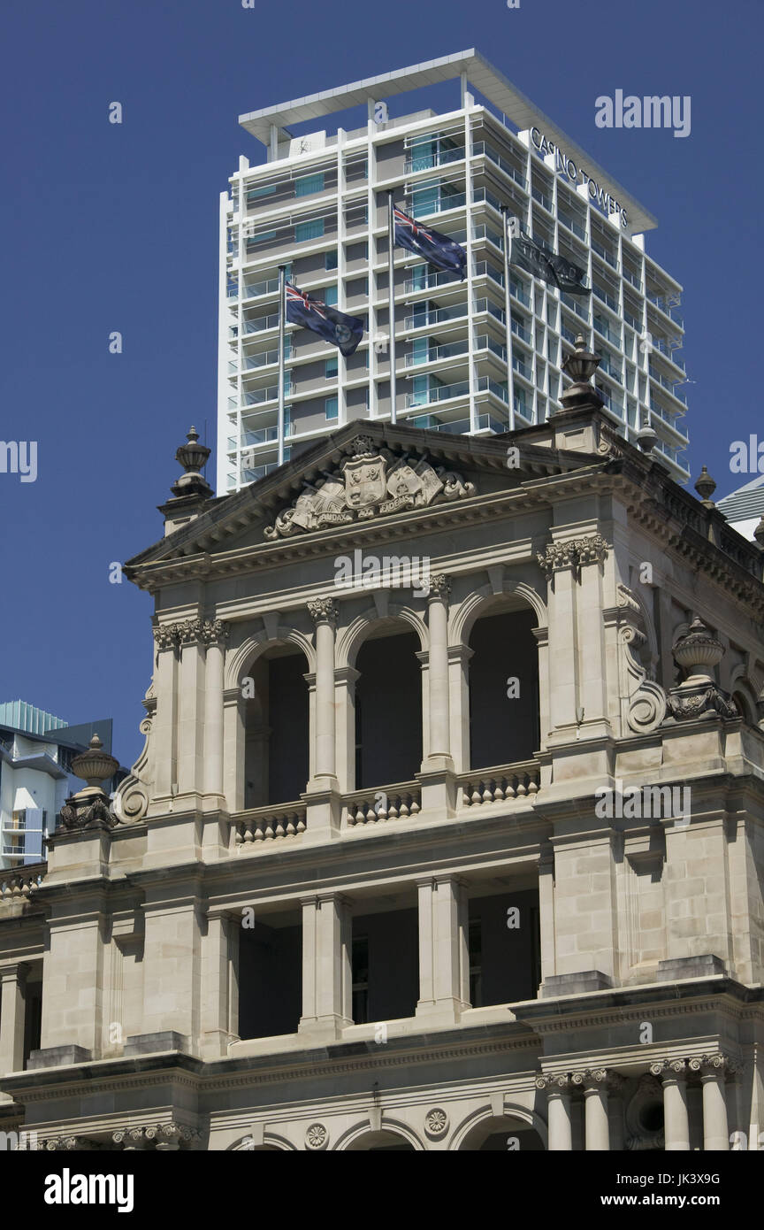 Australia, Queensland, Brisbane, Detail of the Old Treasury Building ...