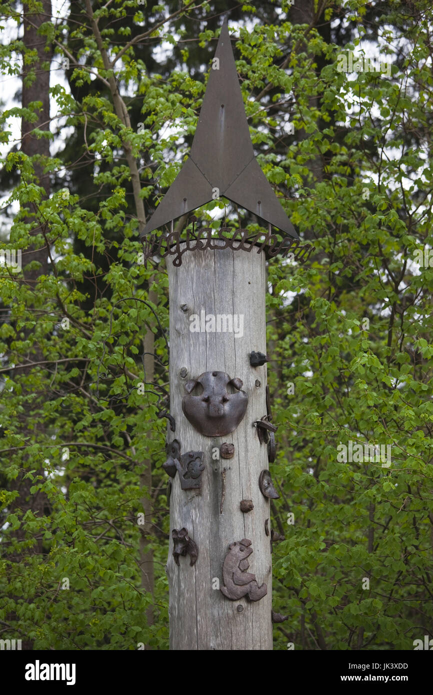 Detail of energy column that supposedly gives off positive energy hi ...