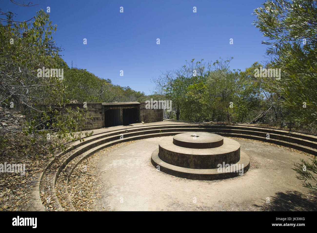 Ww2 era forts hike to former artillery emplacement hi-res stock ...