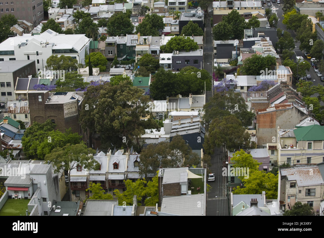 Aerial view of darlinghurst area by oxford street hi-res stock ...
