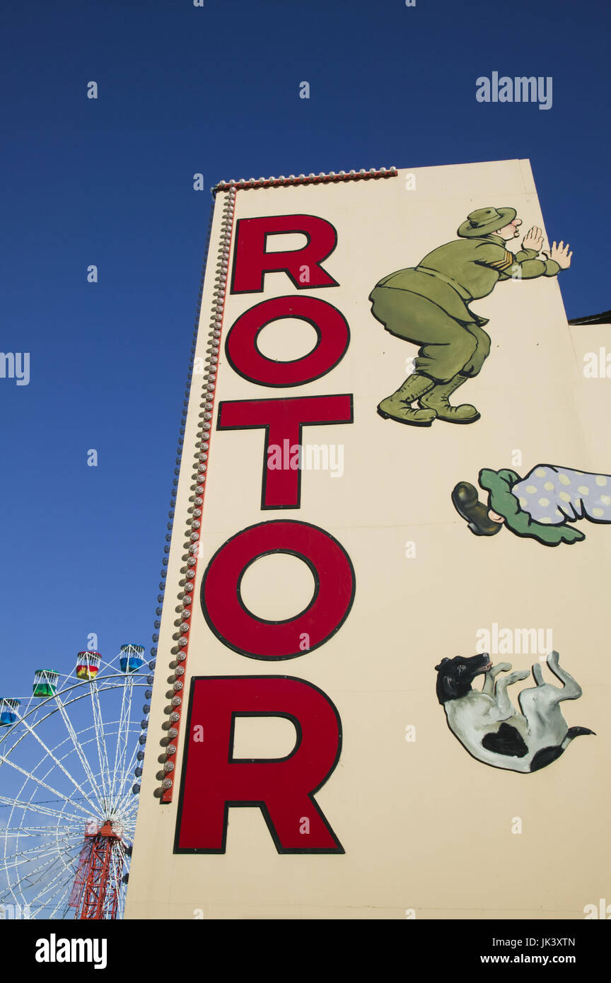 Australia, New South Wales, North Sydney, Luna Park Amusement Park sign ...