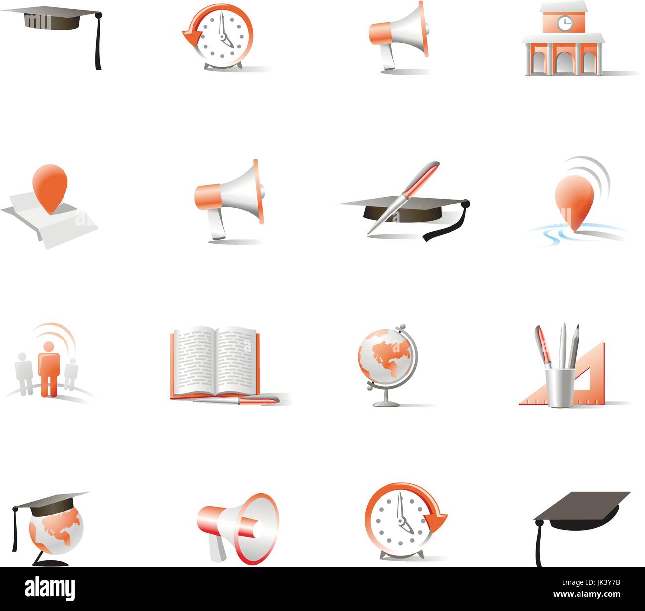 set of two-color vector icons for different industries Stock Vector ...