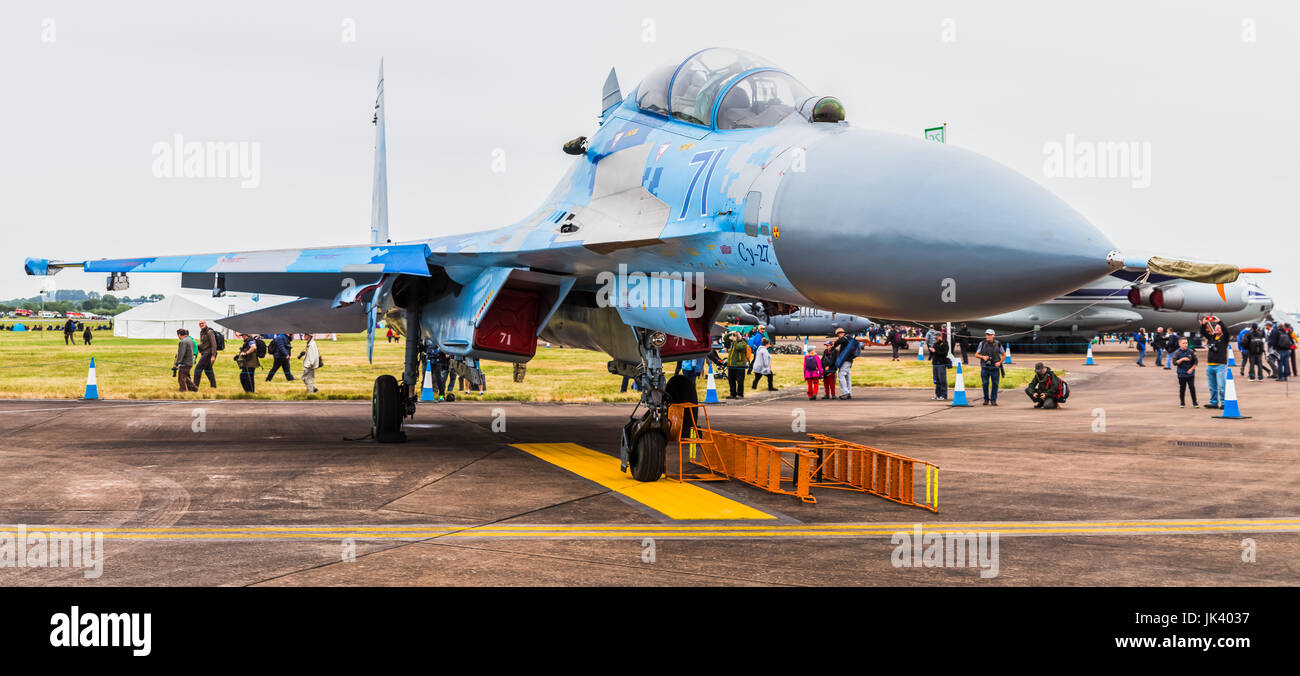 A multiple image panorama of a Su-27 Flanker from the Ukrainian Air ...