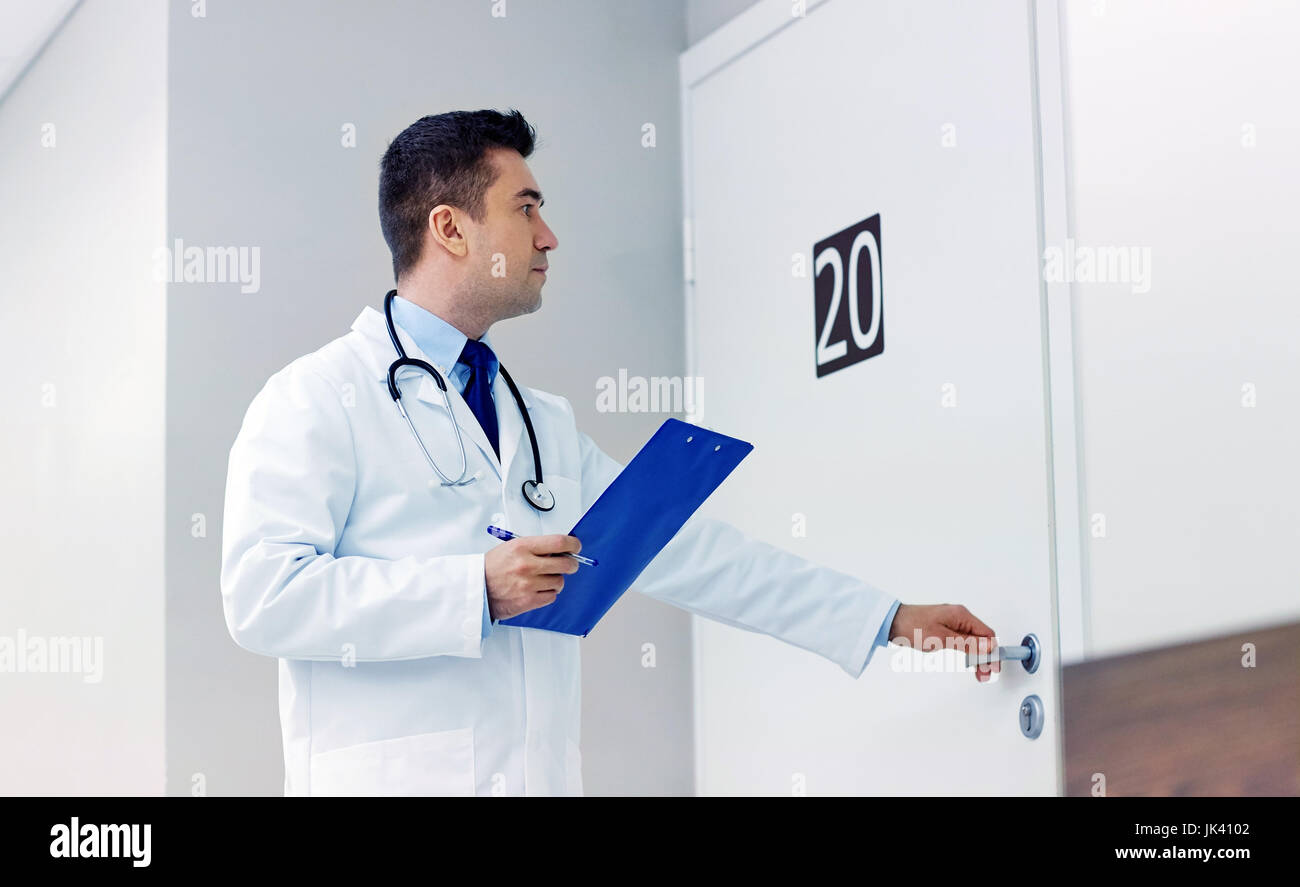 Male doctor entering hospital corridor hi-res stock photography and ...