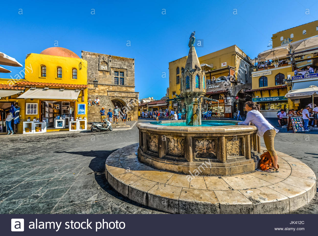 Rhodes Town Square Stock Photos & Rhodes Town Square Stock Images - Alamy