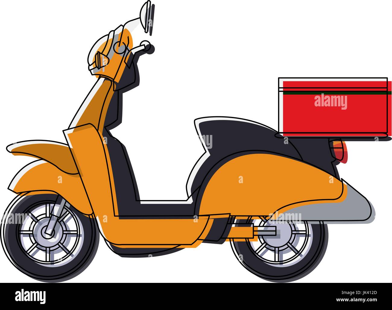 delivery scooter logistics and delivery transport service Stock Vector ...