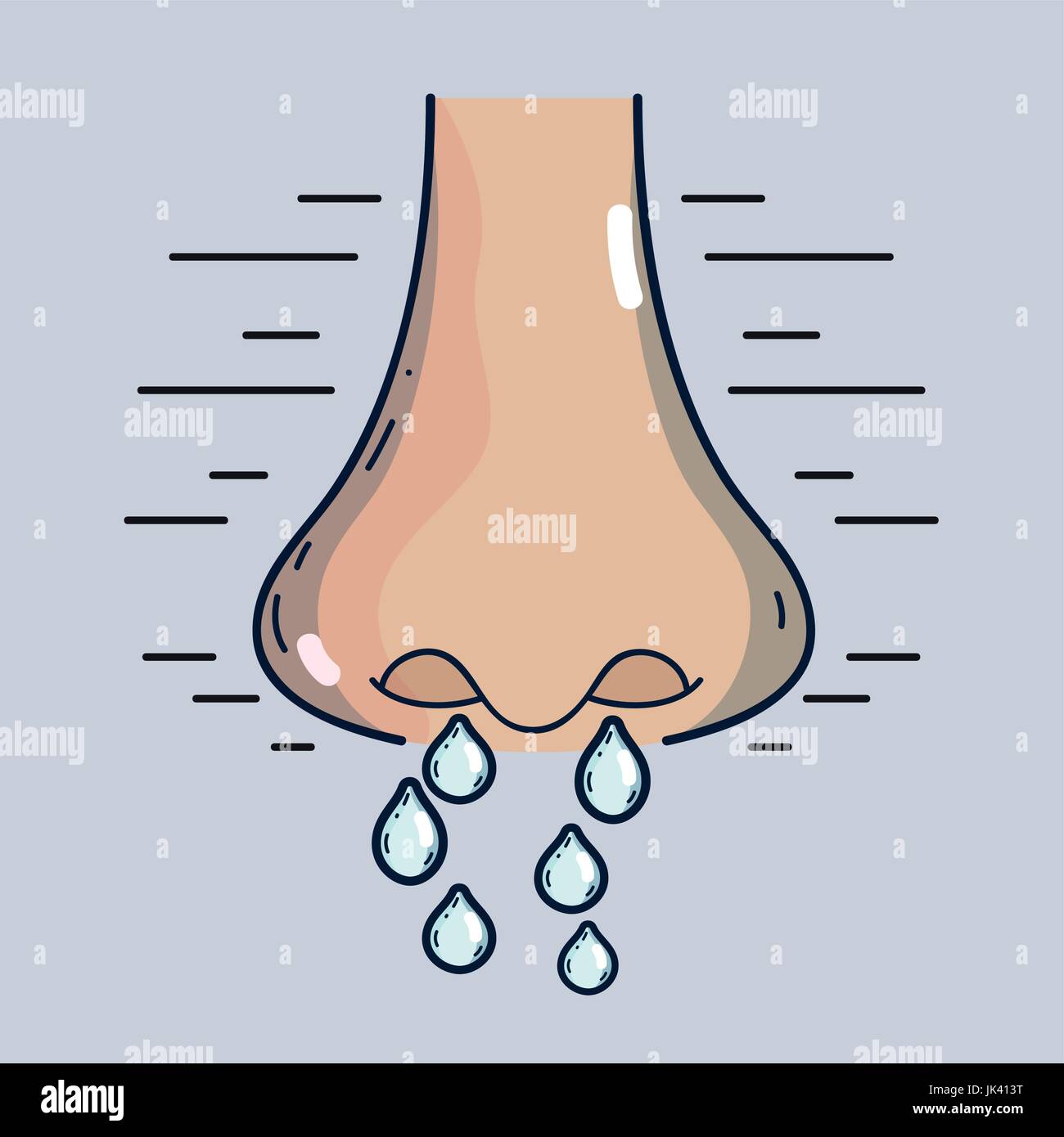 nasal rhinitis allergy with runny infection Stock Vector Image & Art ...