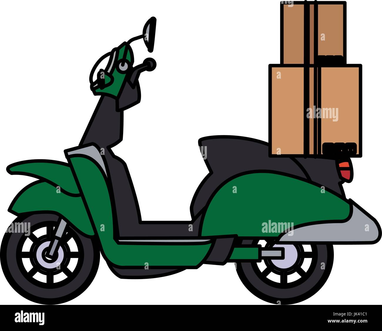 Motorcycle delivering Stock Vector Images - Alamy