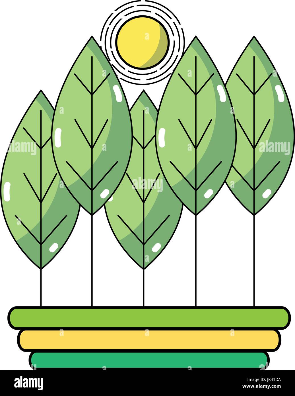 natural trees ecology with spring season Stock Vector Image & Art - Alamy