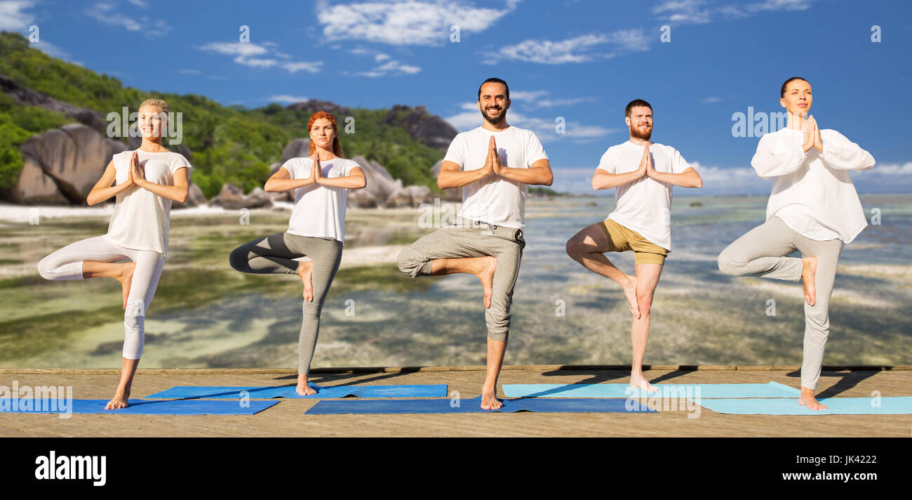 Yoga people on mats hi-res stock photography and images - Alamy