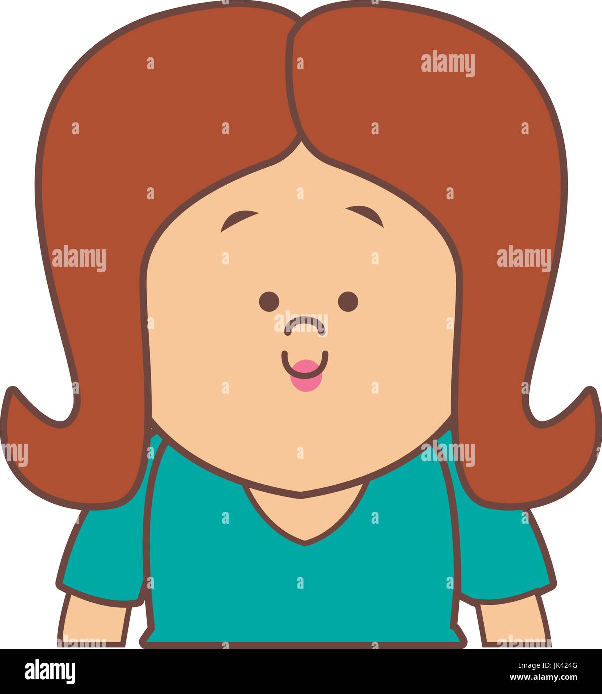 portrait woman female cartoon people smiling Stock Vector Image & Art ...