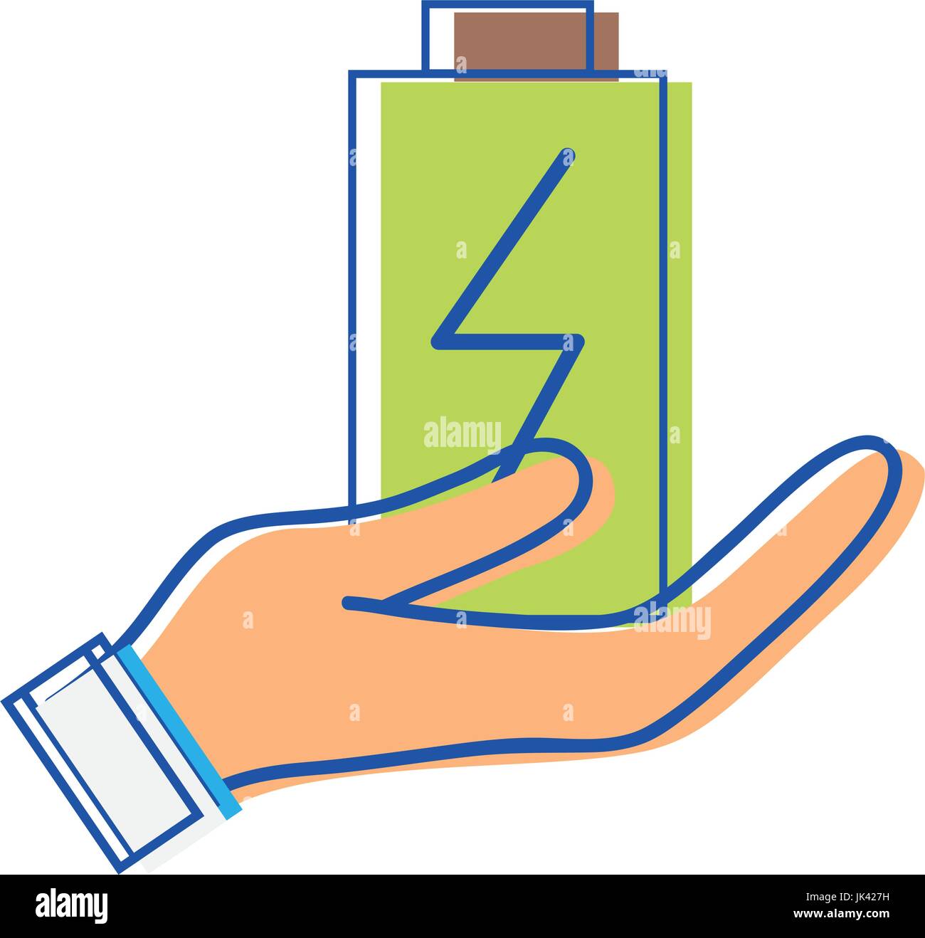 Rechargeable batteries charger Stock Vector Images - Alamy