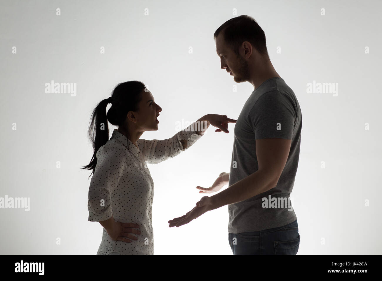 Man arguing silhouette hi-res stock photography and images - Alamy