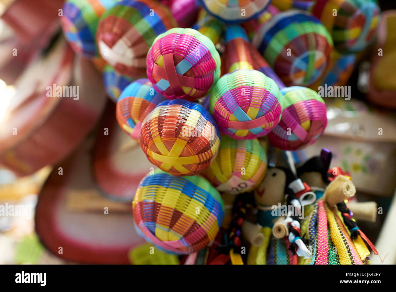 Multicolor maracas in shop in Guadalajara, Jalisco, Mexico Stock Photo ...