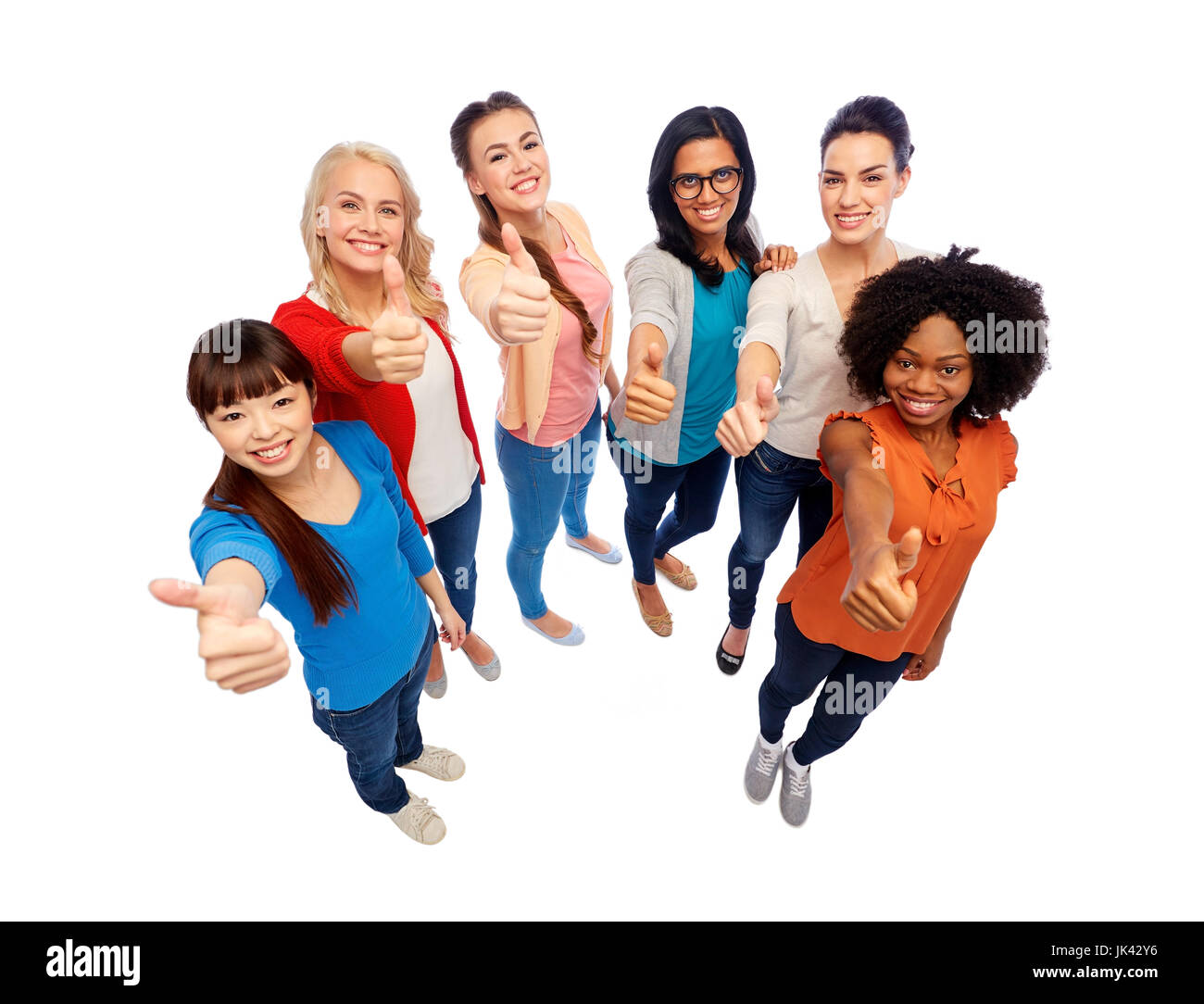 Group people showing thumbs up Cut Out Stock Images & Pictures - Alamy