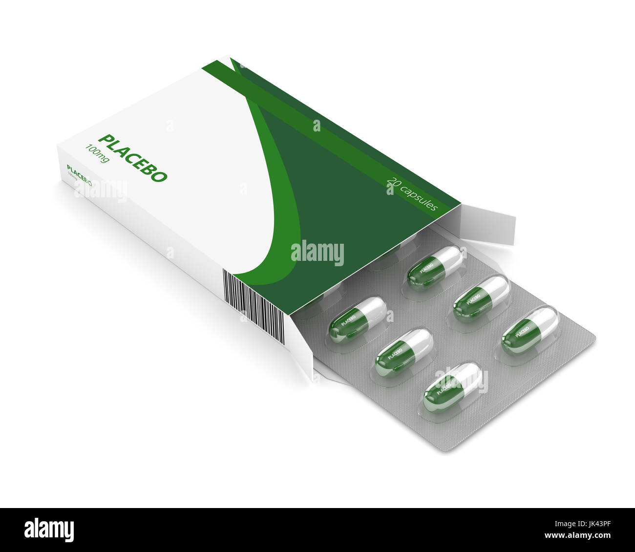 3D render of placebo pills isolated over white background Stock Photo ...