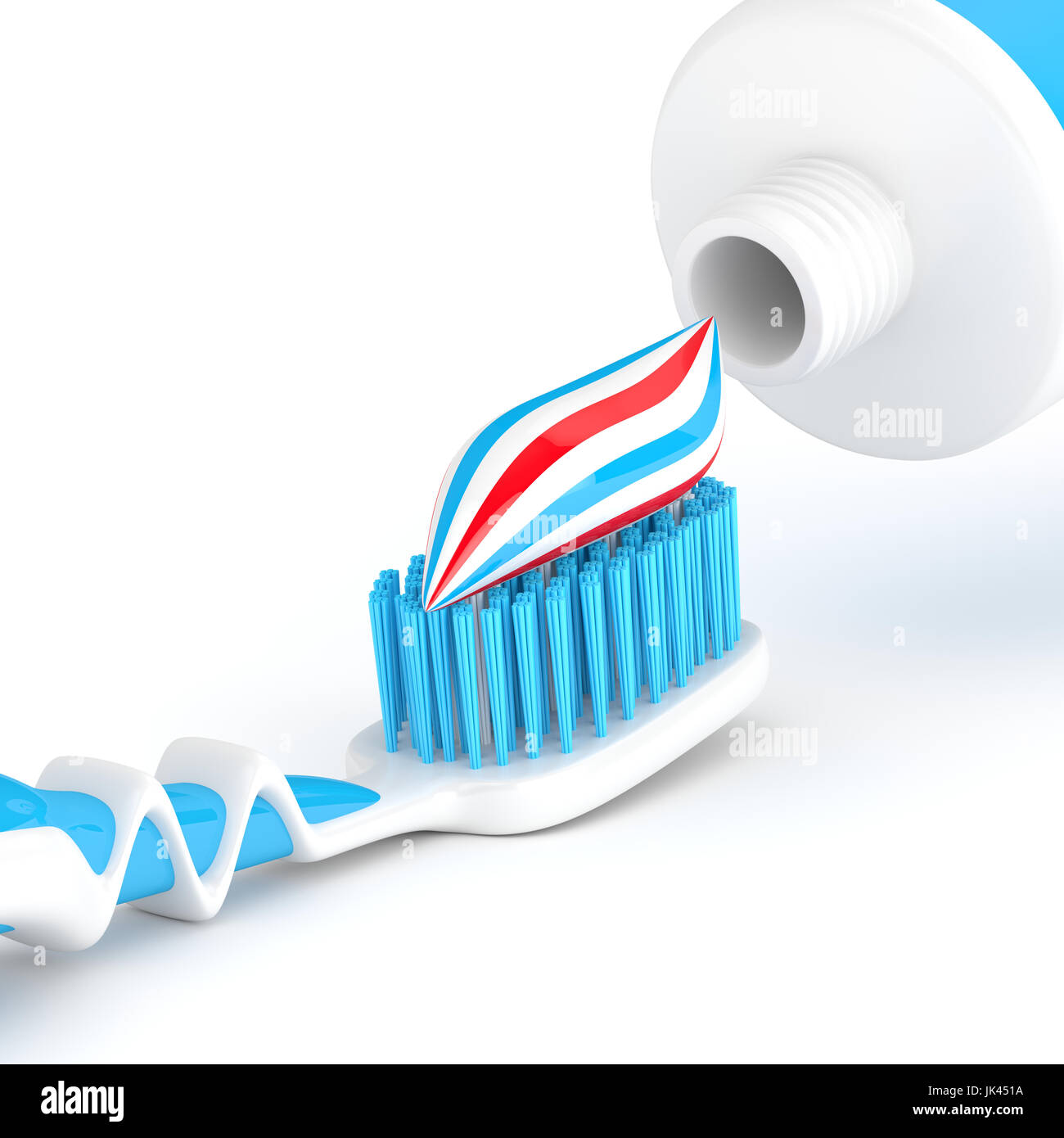 3d render of toothbrush with toothpaste isolated over white background ...