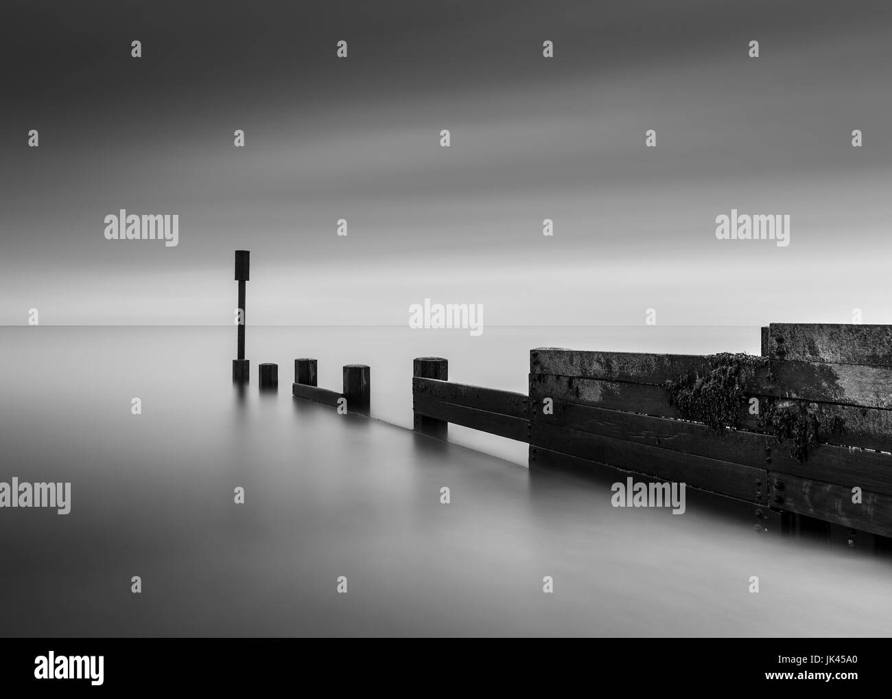 The groynes Casiter on Sea Stock Photo - Alamy
