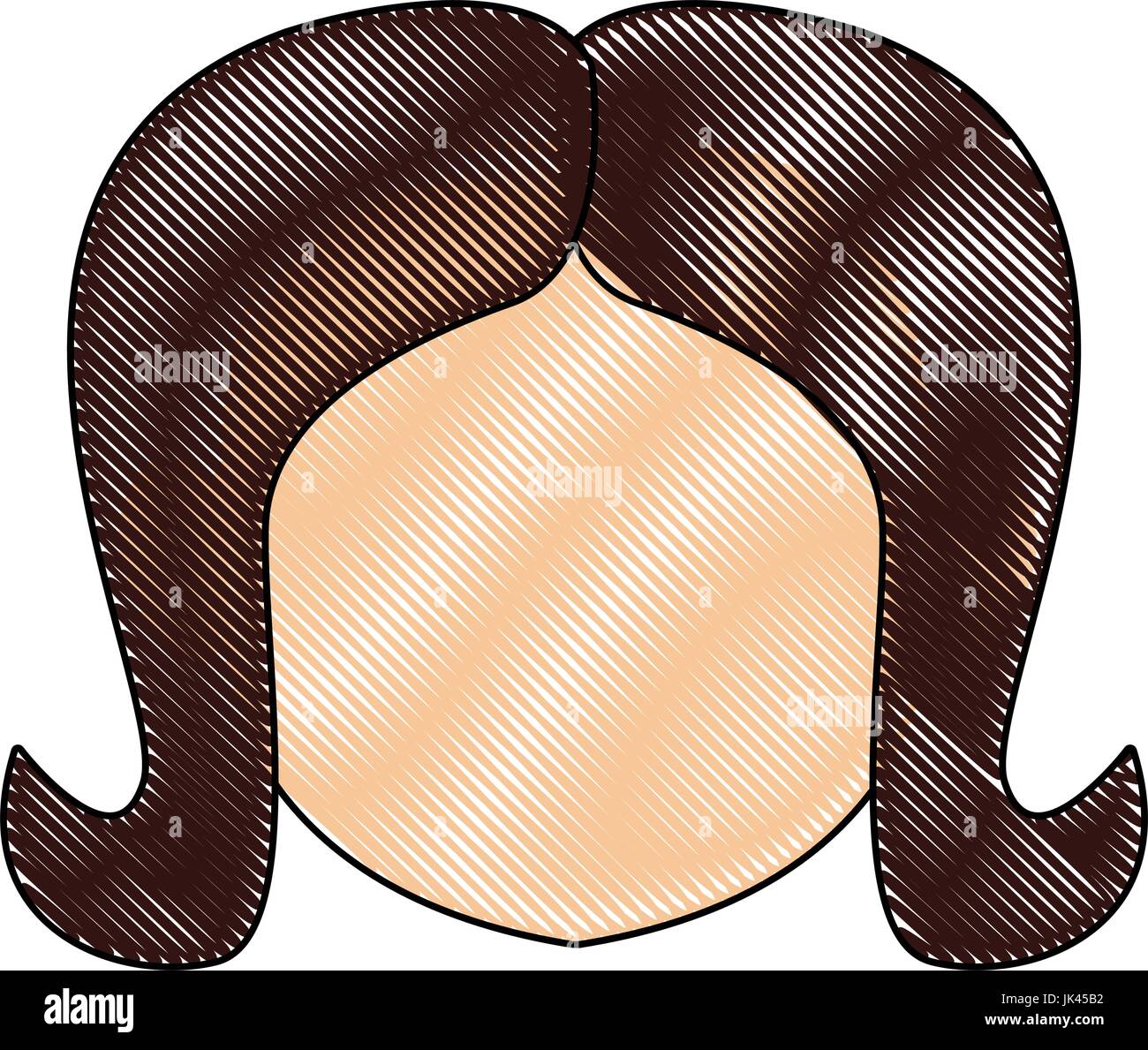 portrait girl little female kid person head Stock Vector Image & Art ...