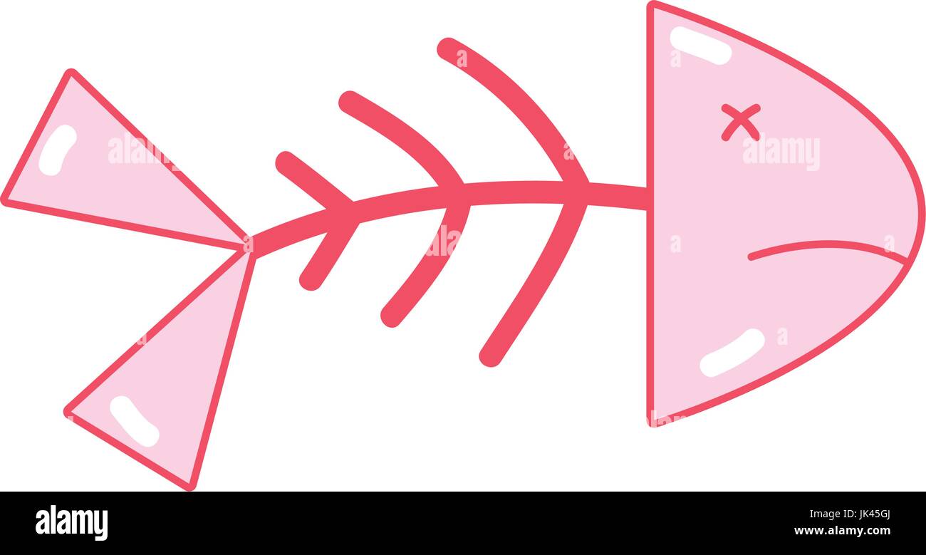 fish death with its spine and tail Stock Vector Image & Art - Alamy