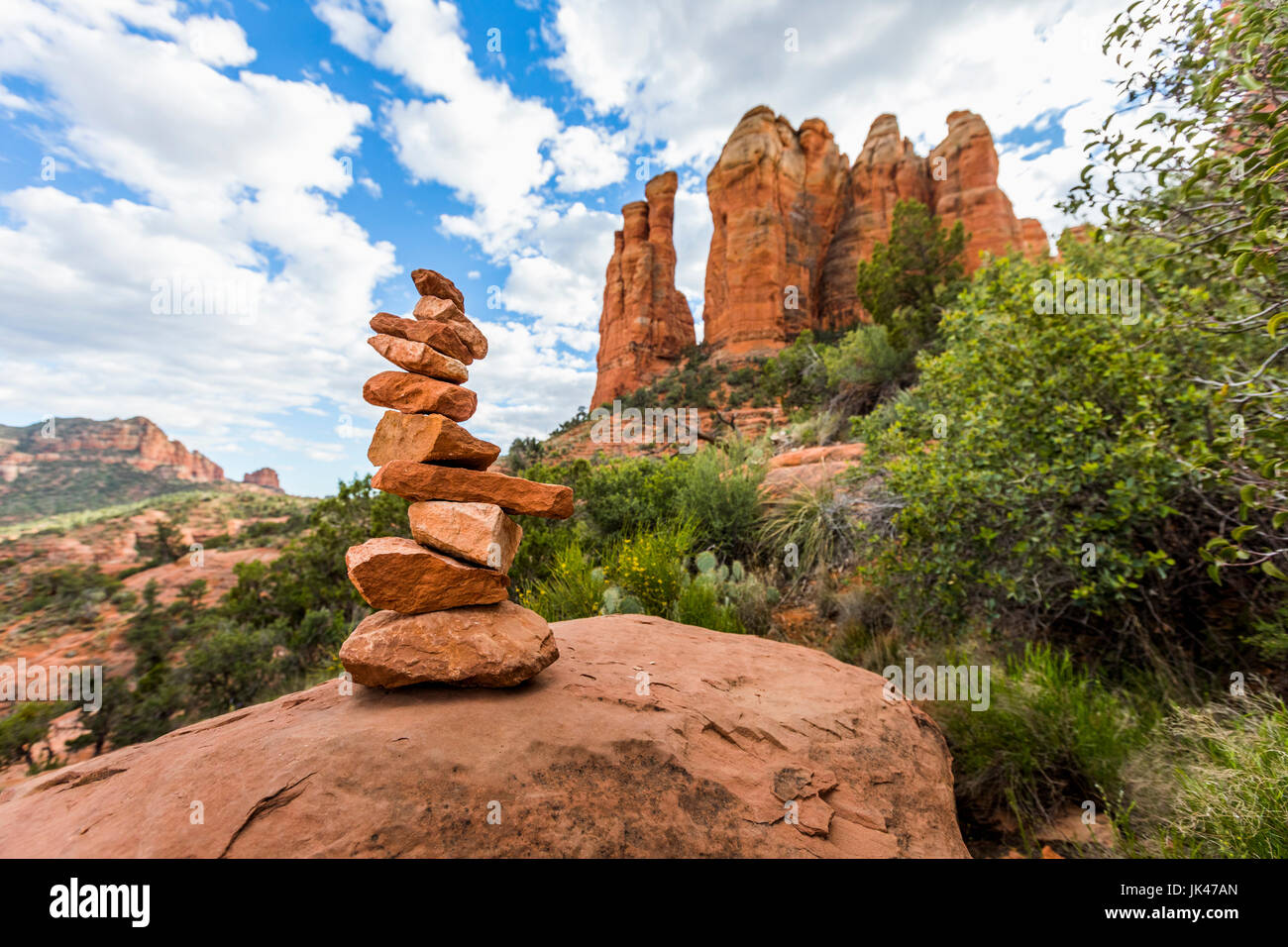 Stack of rocks in desert Stock Photo - Alamy