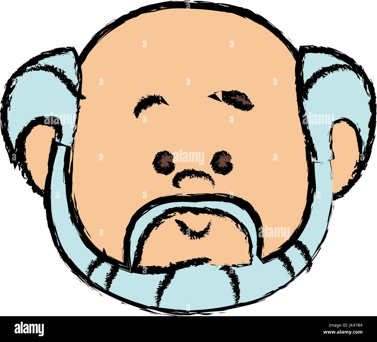 man people icon avatar adult person face viewed from front Stock Vector ...
